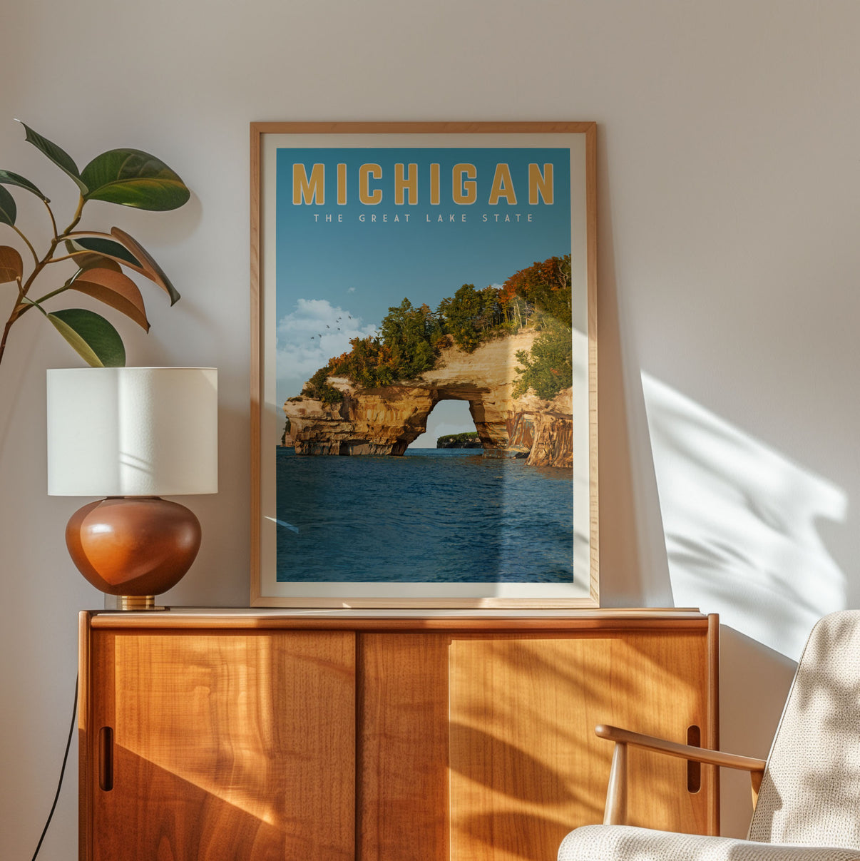 Michigan Vintage Wall Art Travel Poster | Vintaprints