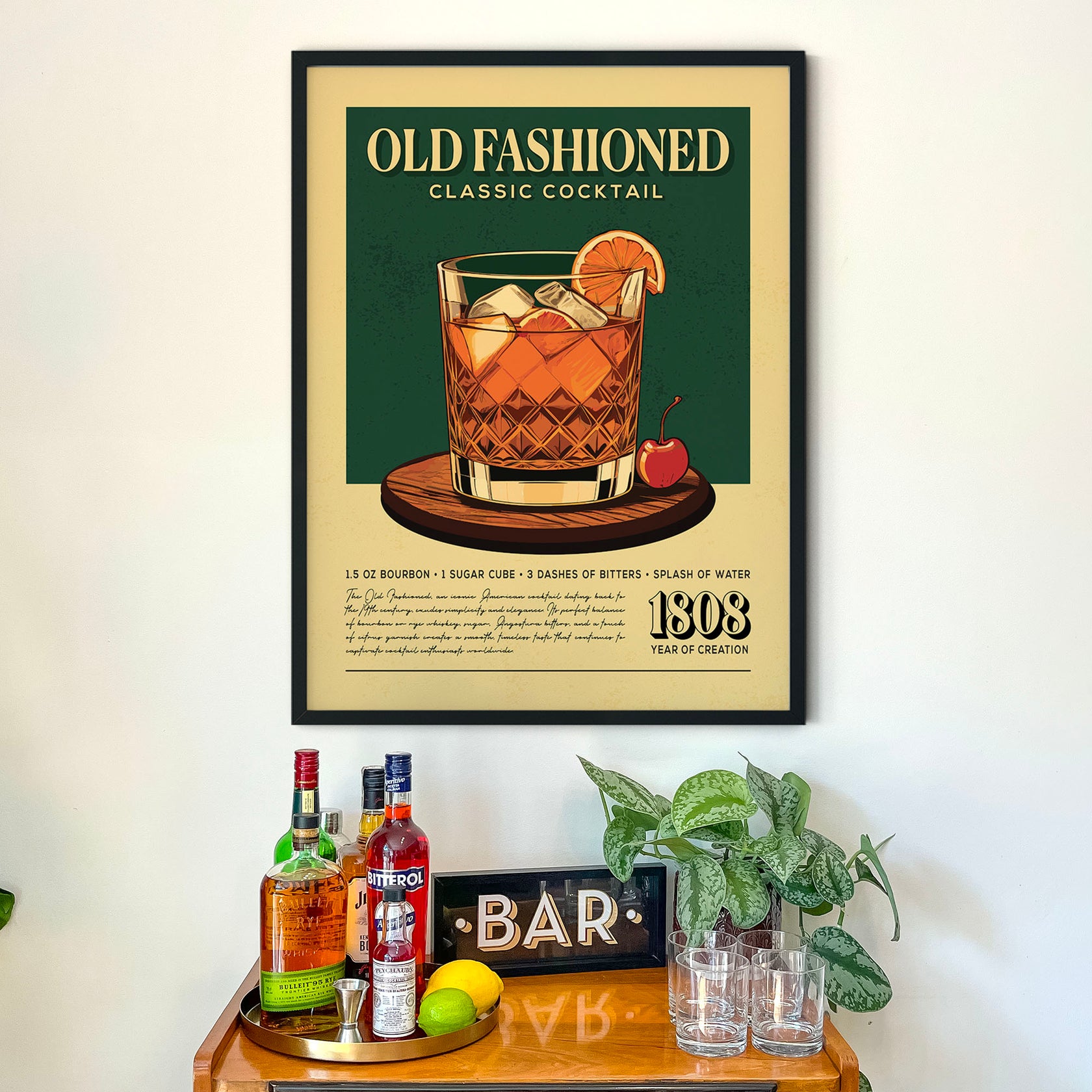 Old Fashioned - Classic Cocktail Poster – Vintaprints