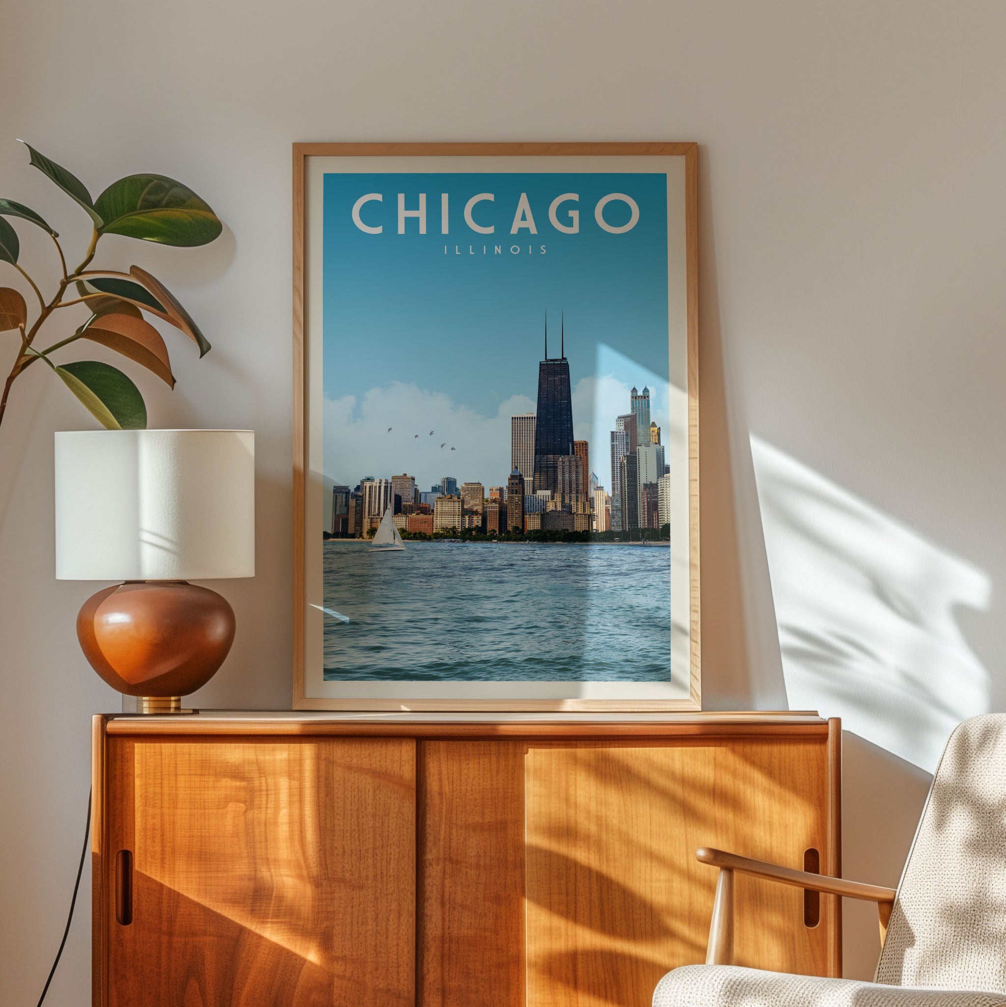 Chicago, Illinois Vintage Wall Art Travel Poster | Vintaprints