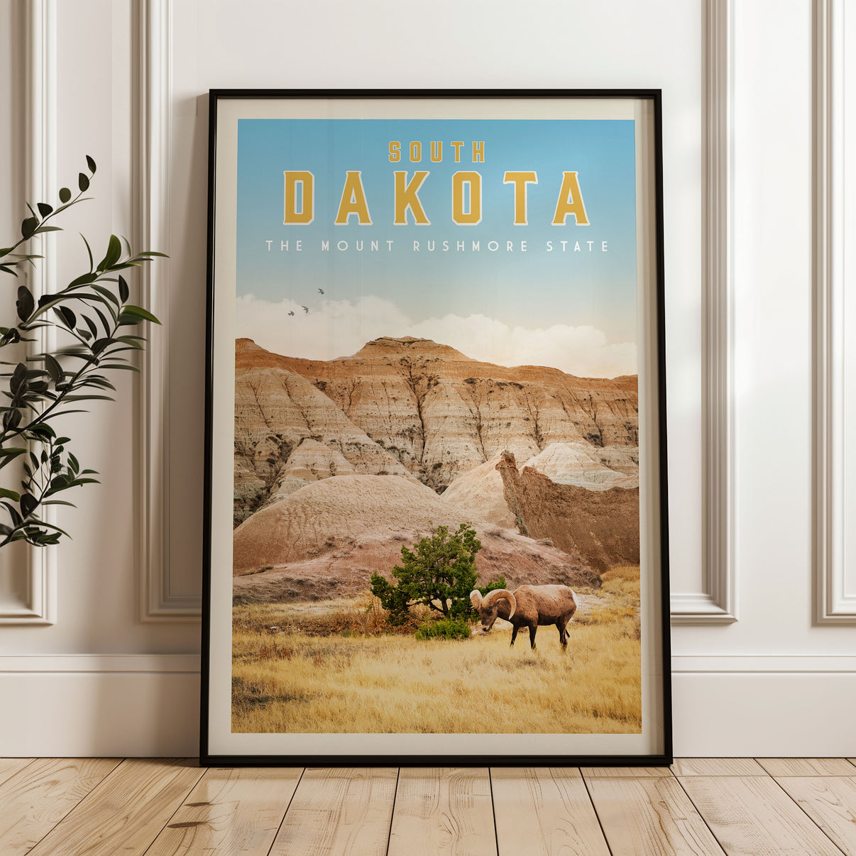 South Dakota Vintage Wall Art Travel Poster | Vintaprints