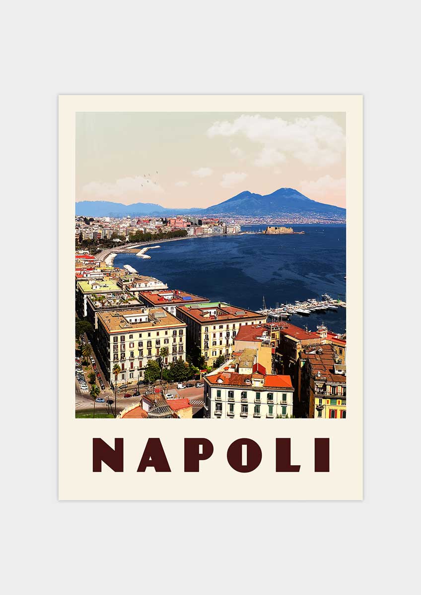 Naples, Italy Vintage Wall Art Travel Poster | Vintaprints
