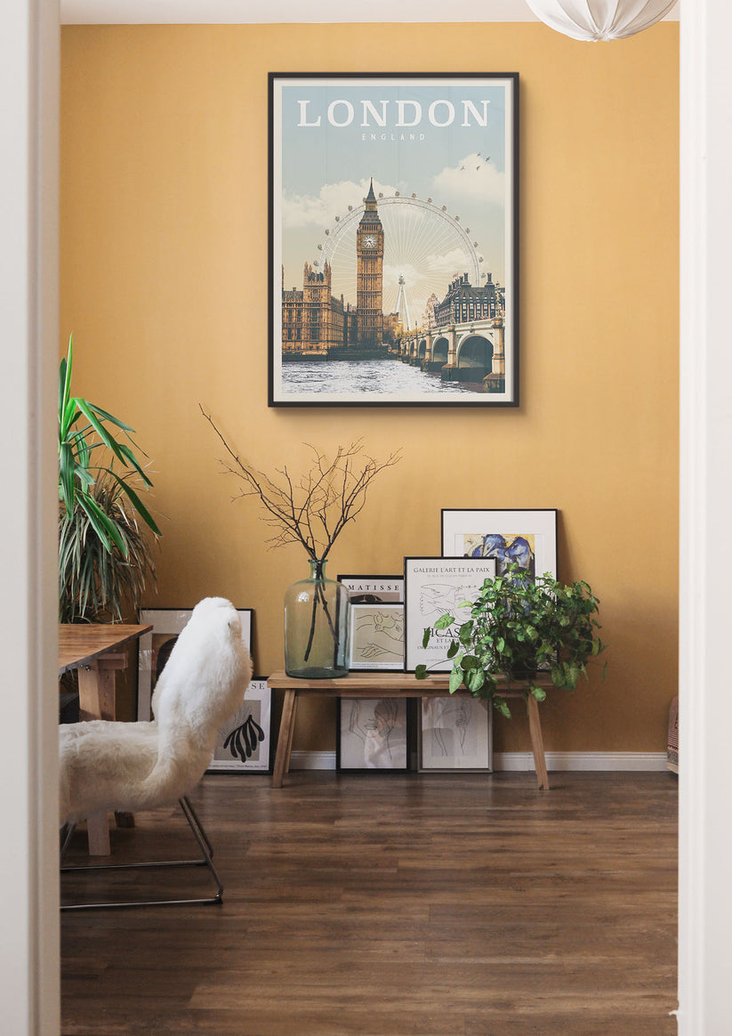 London, England Vintage Wall Art Travel Poster | Vintaprints