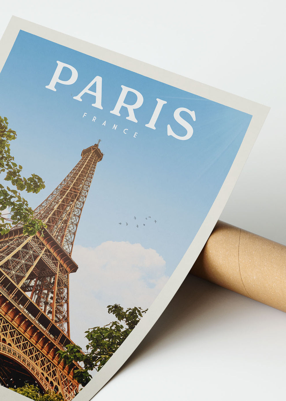 Eiffel Tower Paris, France Vintage Wall Art Travel Poster | Vintaprints